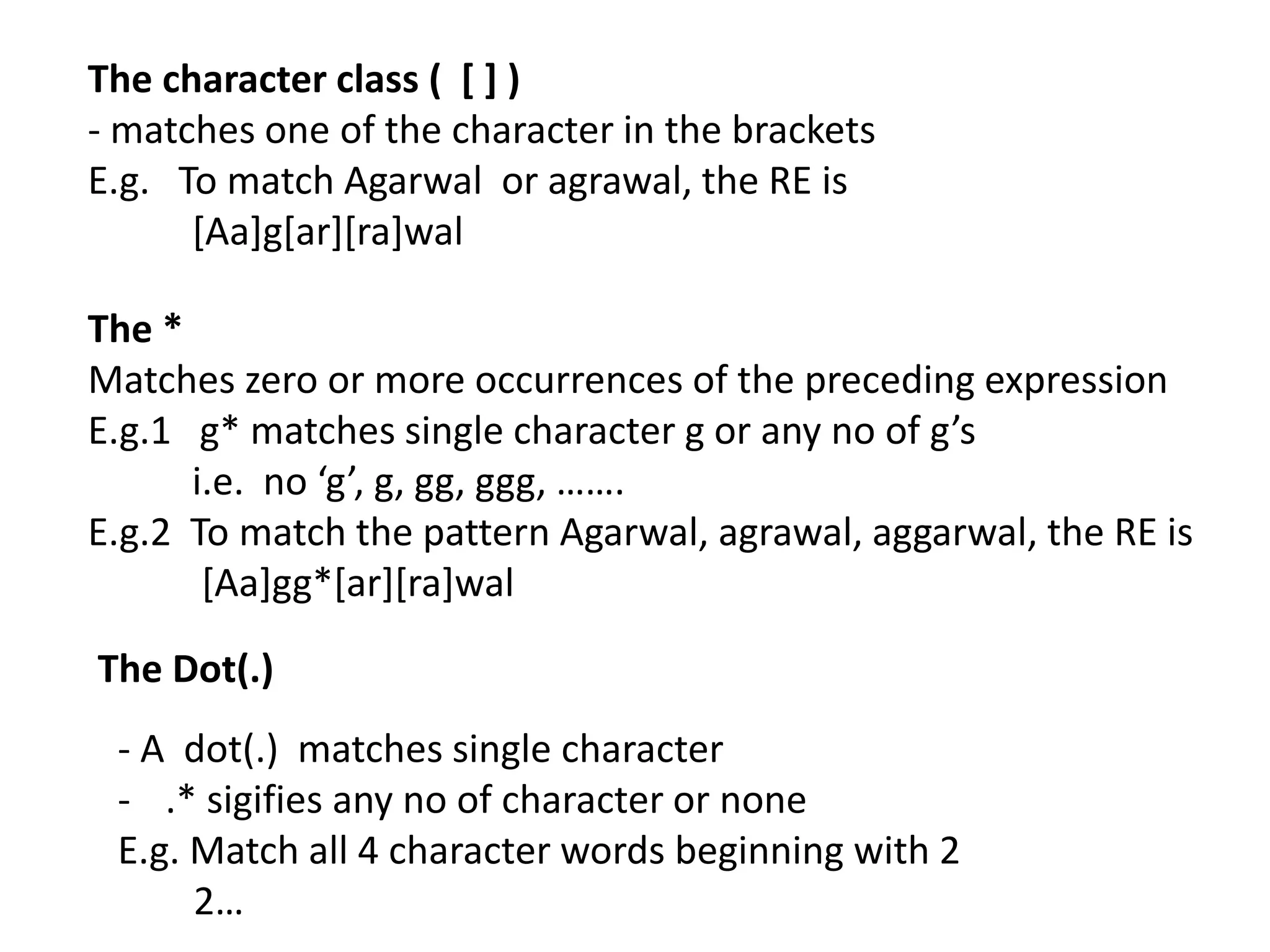 Basic regular expression, extended regular expression | PPTX