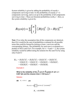 Basic reliability models | DOC
