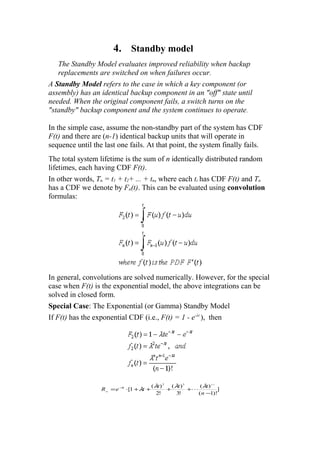 Basic reliability models | DOC