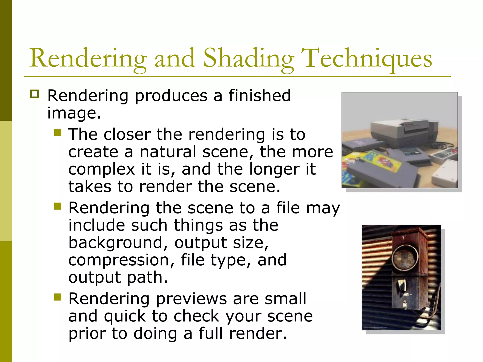 Basic rendering techniques | PPT
