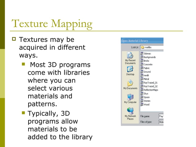 Basic rendering techniques | PPT | 3-D Graphics | Computer Software and Applications