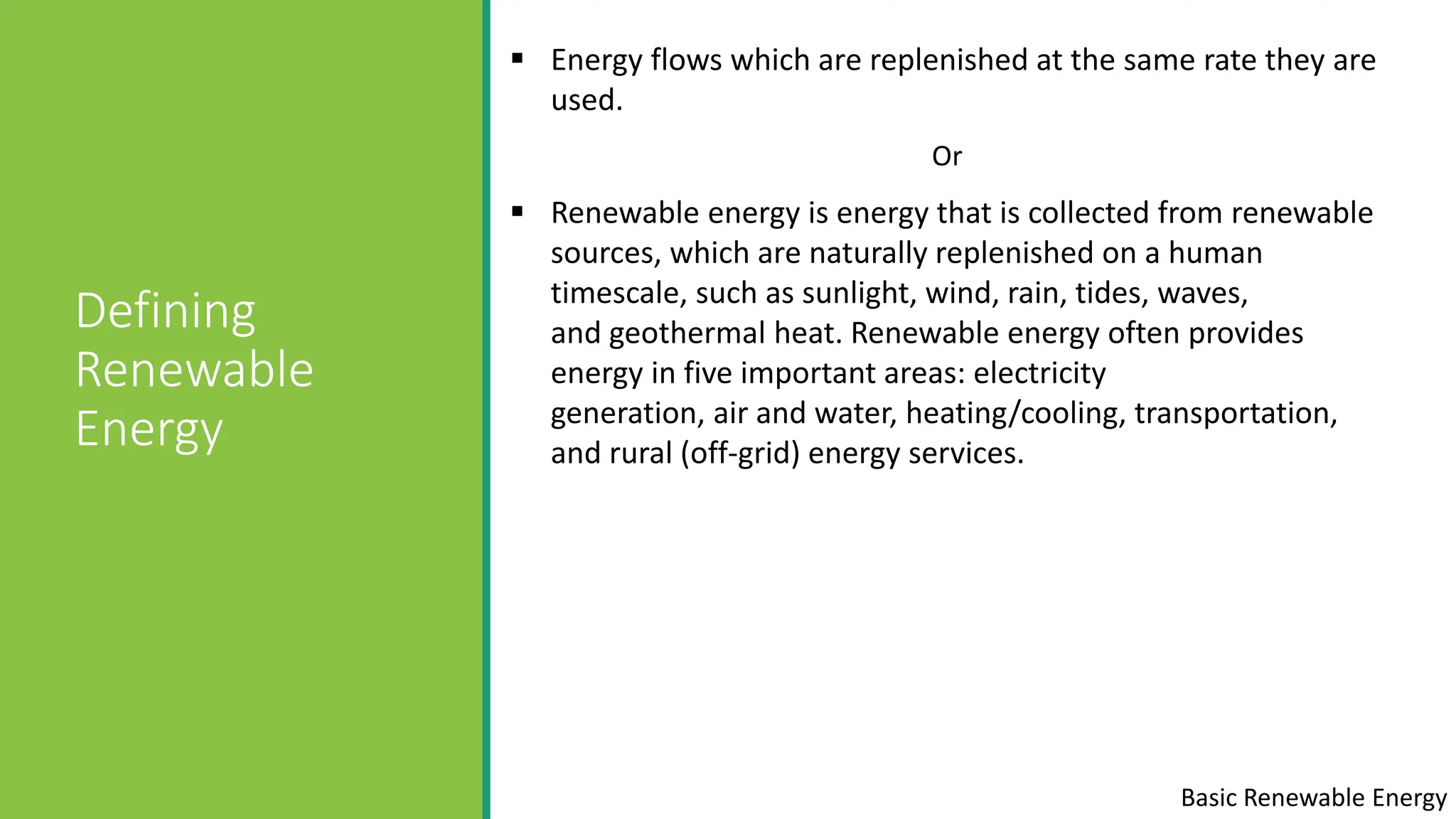 basic renewable energy for Engineering Students | PPTX