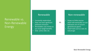 basic renewable energy for Engineering Students | PPT