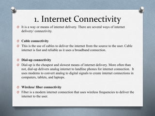 Basic requirements for internet connection | PPTX