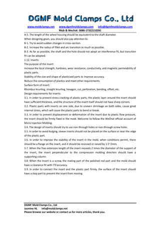 Basic requirements for plastic injection molded part design | PDF