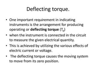 Basic requirements of electrical instruments | PPTX