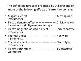 Basic requirements of electrical instruments | PPTX