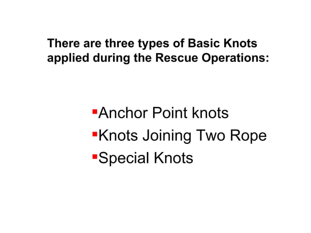 Basic Rescue Knots | PPT