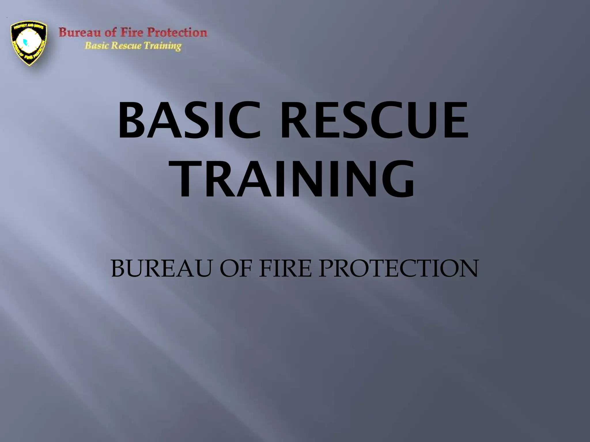 Comprehensive Basic Rescue Training for Community Preparedness | PPTX
