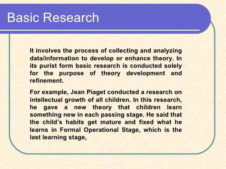 Basic Research Basic Research