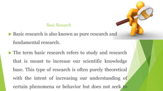 Basic research | PPTX | Physics | Science