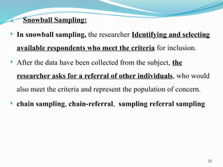 BASIC RESEARCH.pptx sampling techniques and sample meaning | PPT