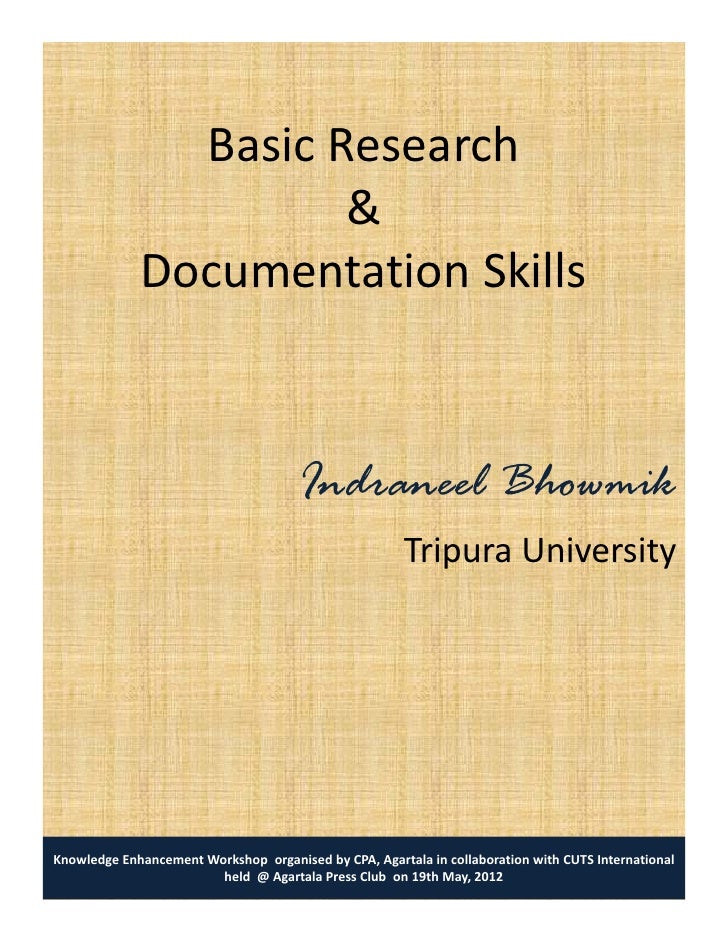 Basic Research And Documentation Skills