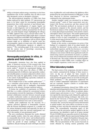 Basic research in homoeopathy and ultra high dilution Department of ...