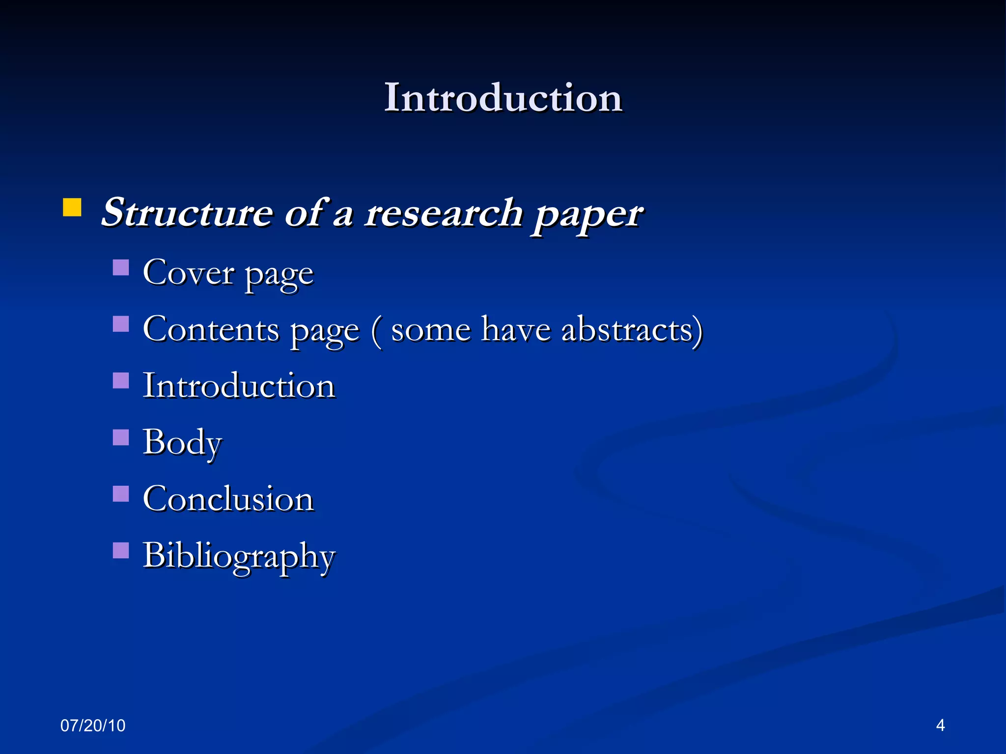 Basic research paper writing skills | PPT