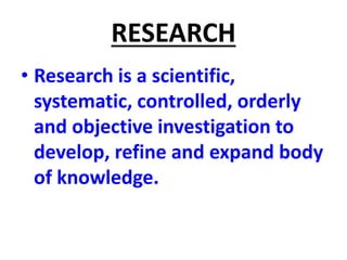 BASIC RESEARCH TERMINOLOGIES | PPTX