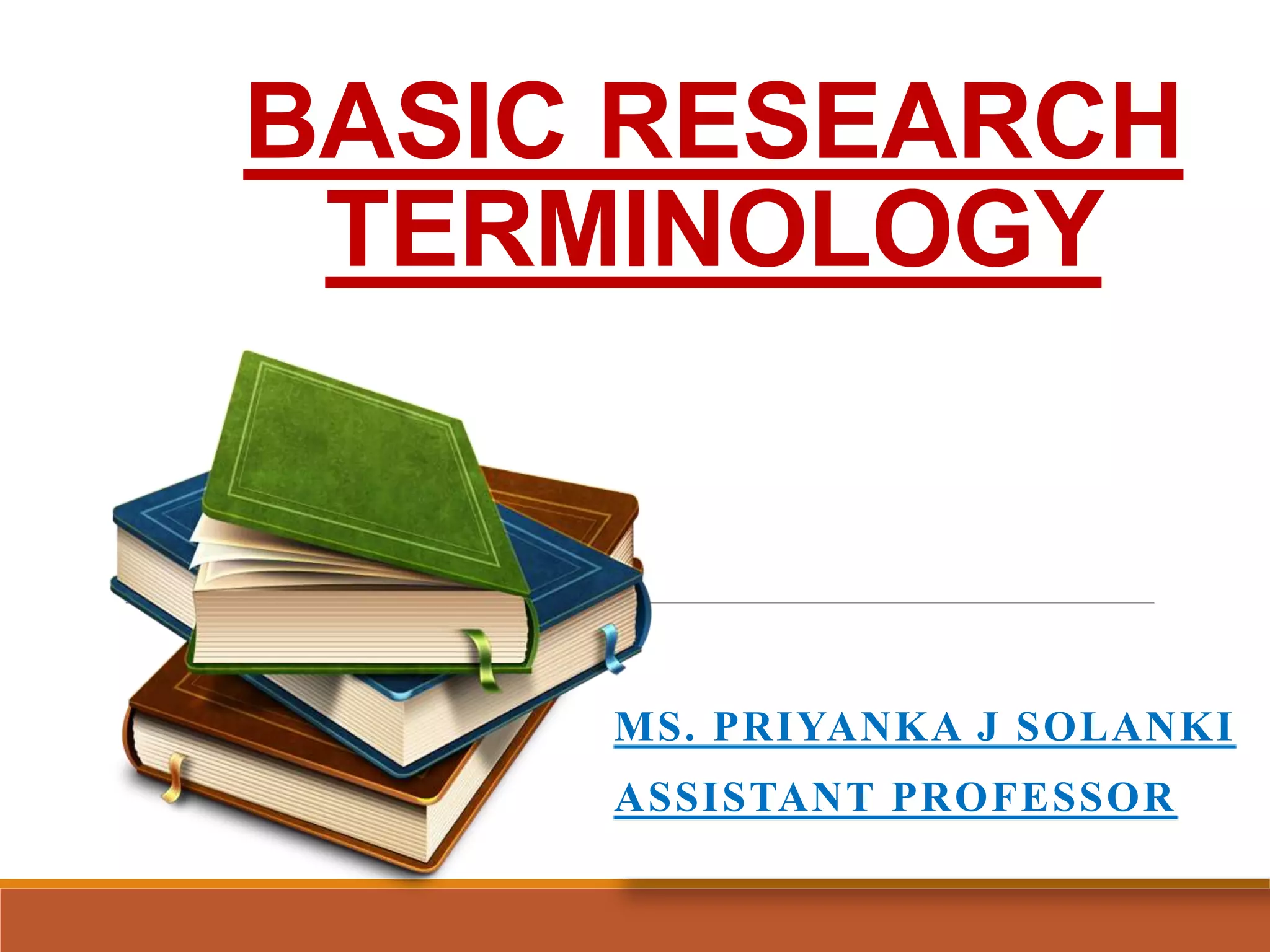 Basic research terminology | PPTX
