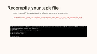Basic reverse engineering steps about .apk file | PPTX | Operating ...