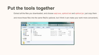 Basic reverse engineering steps about .apk file | PPTX | Operating ...