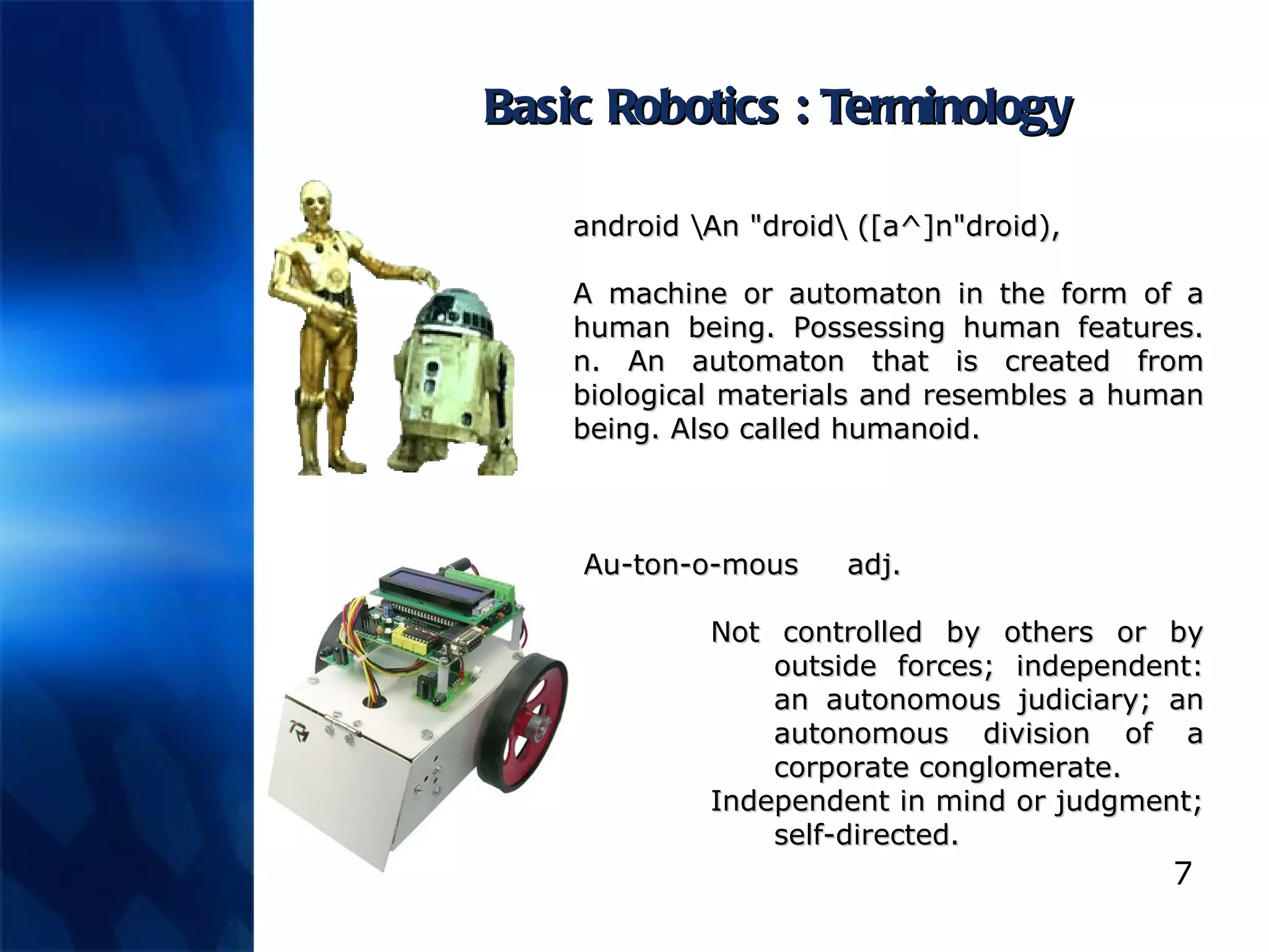 Basic robotics workshop | PPT