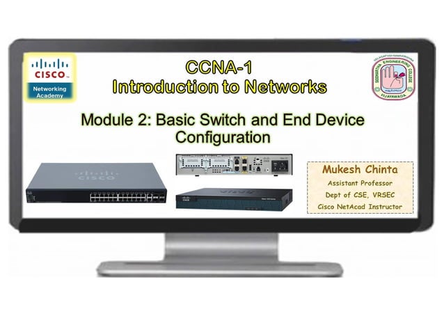 Basic Switch and End Device configuration CCNA7 Module 2 | PDF
