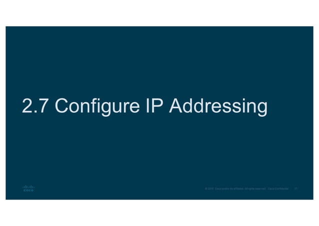 Basic Switch and End Device configuration CCNA7 Module 2 | PDF