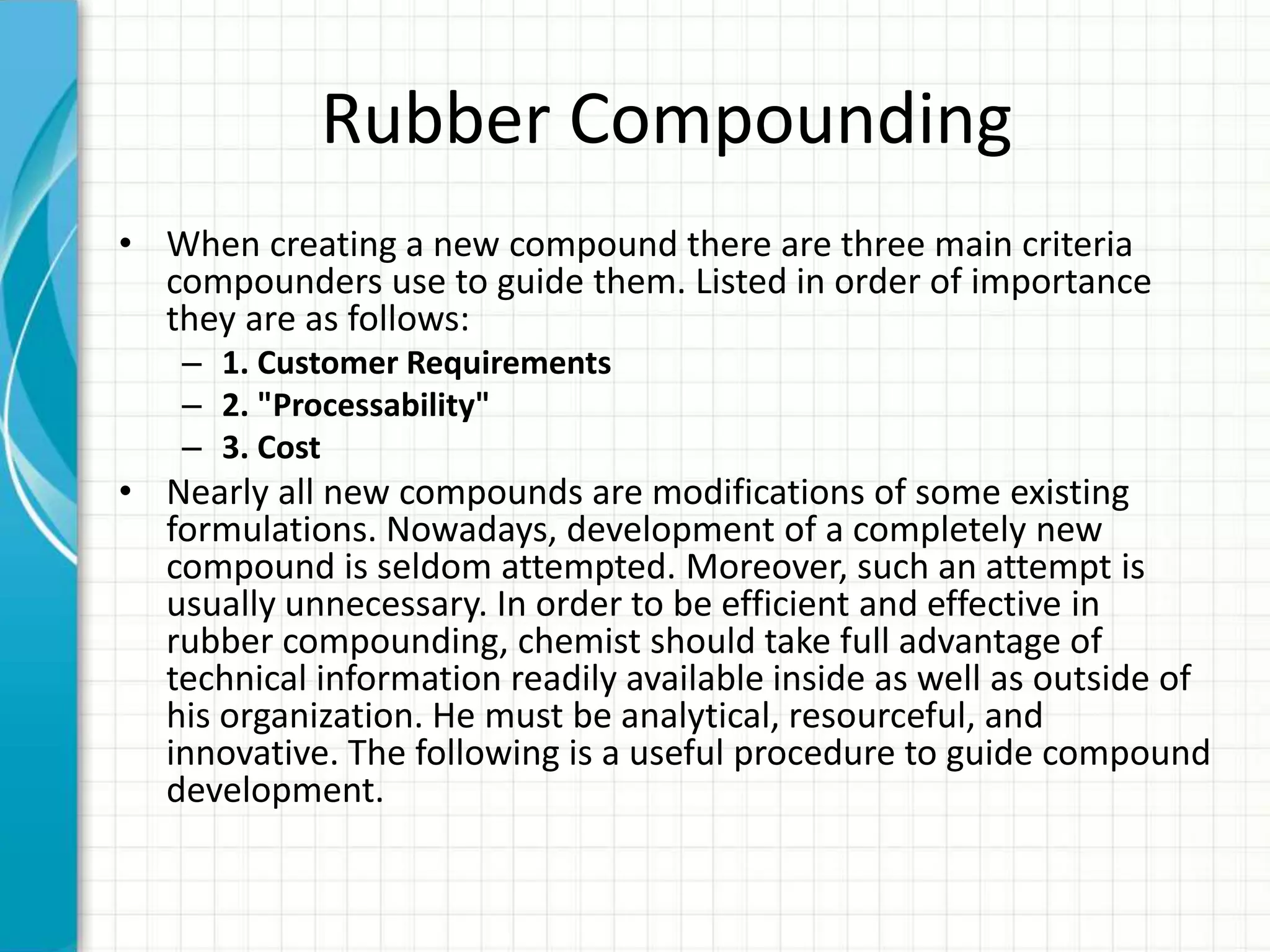 Basic rubber compounding | PPTX