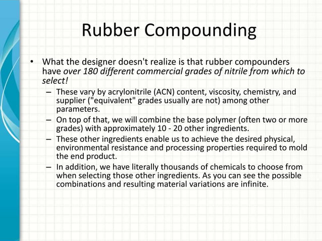 Basic rubber compounding | PPTX | Chemistry | Science