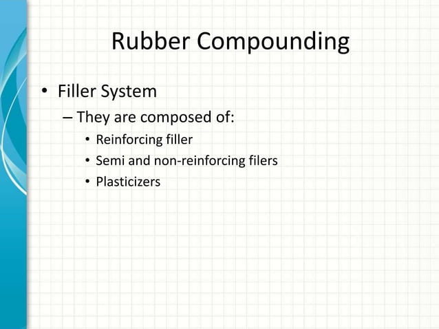 Basic rubber compounding | PPTX | Chemistry | Science
