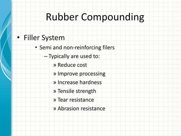 Basic rubber compounding | PPTX | Chemistry | Science