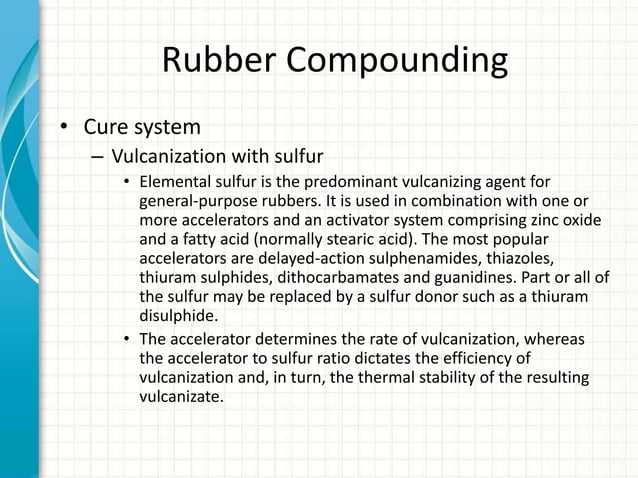 Basic rubber compounding | PPTX | Chemistry | Science