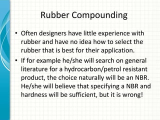 Basic rubber compounding | PPTX