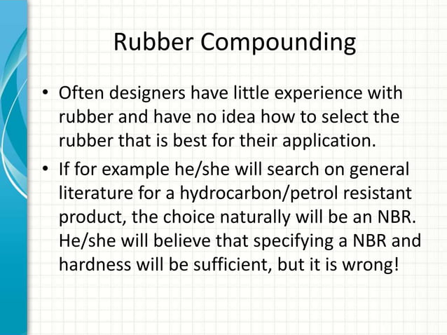 Basic rubber compounding | PPTX | Chemistry | Science
