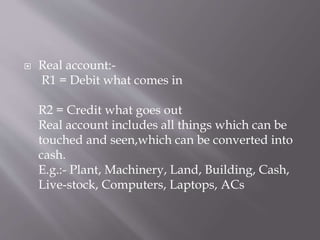 Basic rule accounting by prof g p dang DAV Pg College dehradun | PPTX