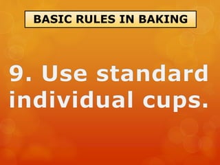 Basic Rules in Baking | PPTX