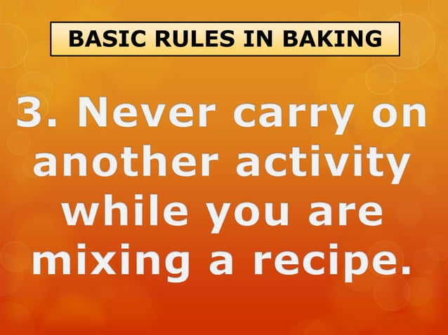 Basic Rules in Baking | PPTX