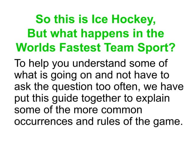 basic_rules.ppt | Ice Hockey | Sports