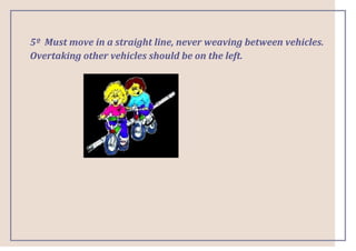 Basic rules for correct riding bike | DOCX