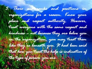 Basic Rules in Earning Respect | PPT