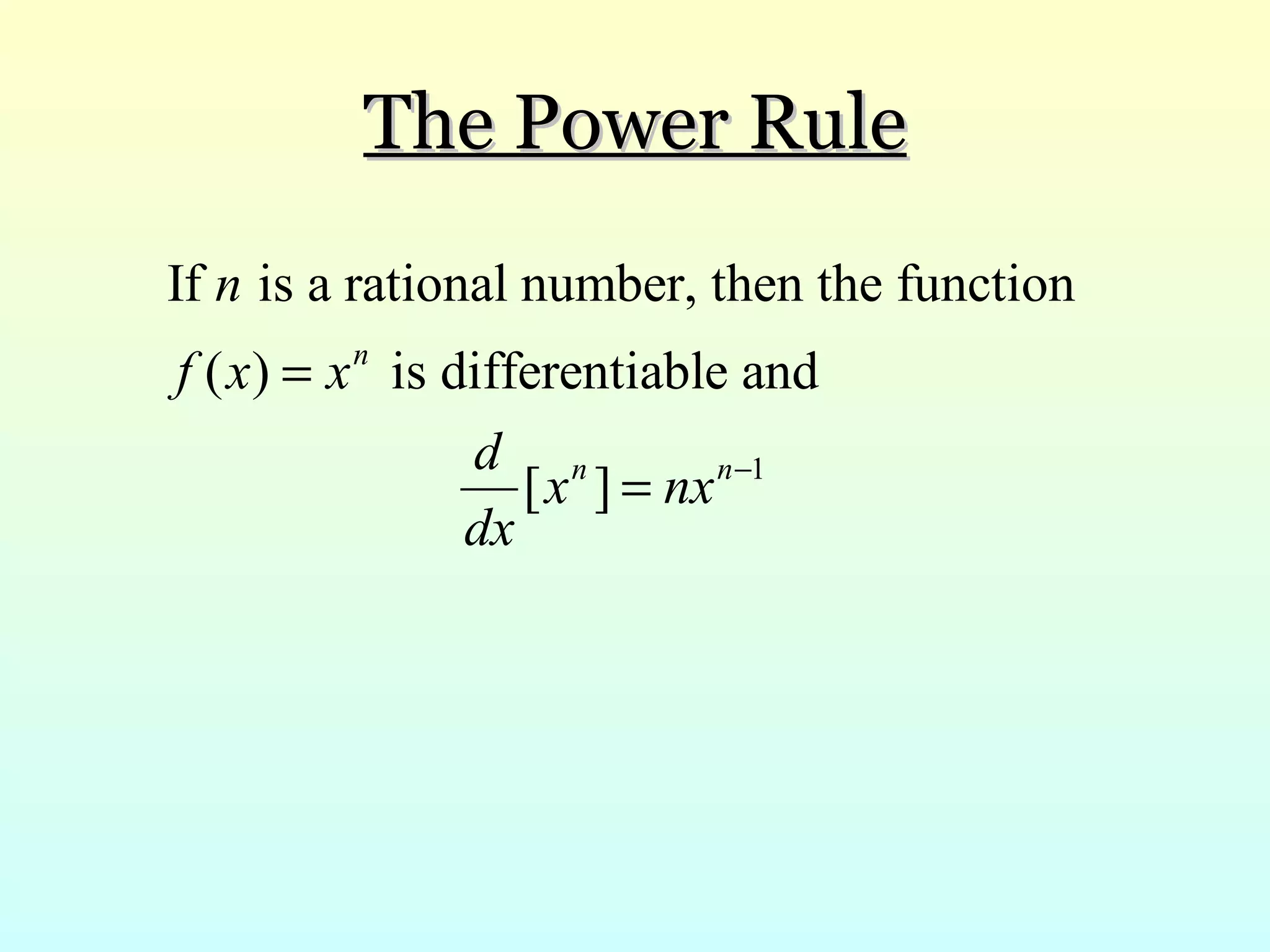 Basic Rules Of Differentiation | PPT