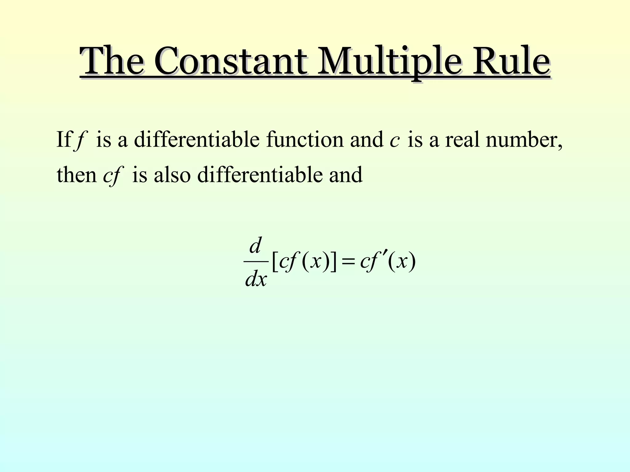 Basic Rules Of Differentiation | PPT