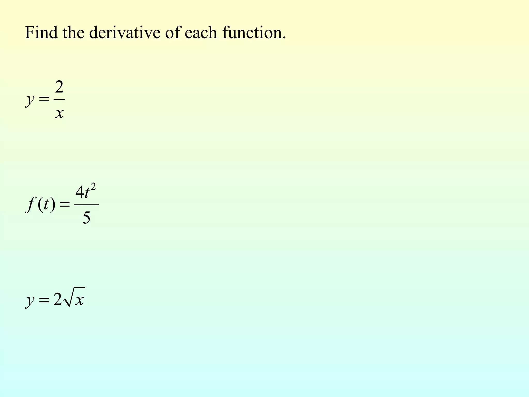 Basic Rules Of Differentiation | PPT