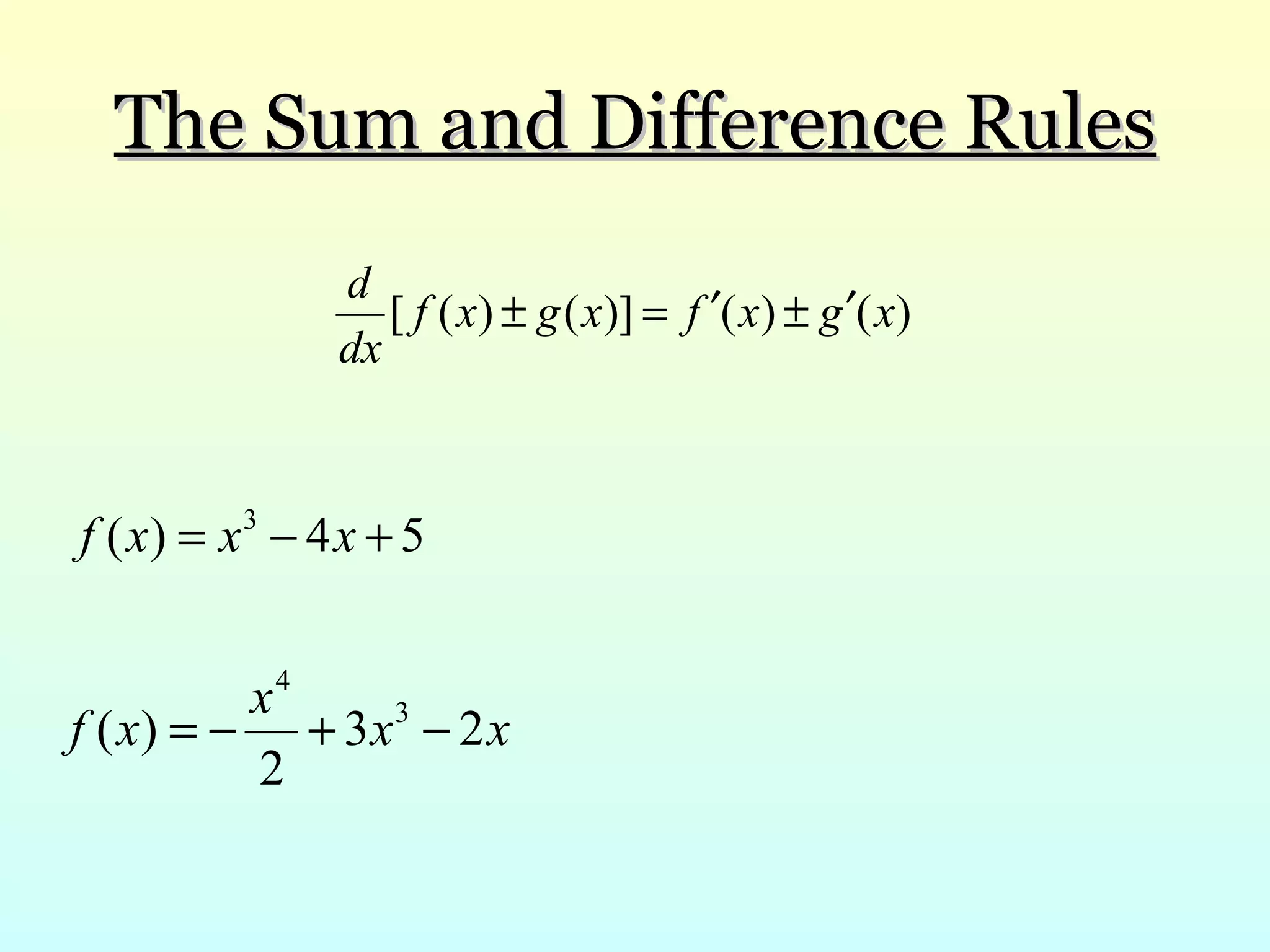 Basic Rules Of Differentiation | PPT