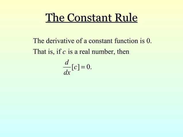 Basic Rules Of Differentiation | PPT