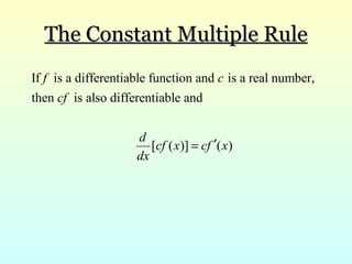 Basic Rules Of Differentiation | PPT