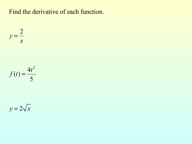 Basic Rules Of Differentiation | PPT