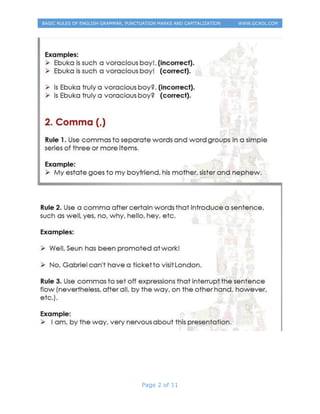 Basic rules of english grammar | PDF