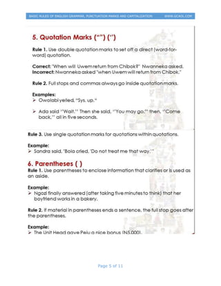 Basic rules of english grammar | PDF