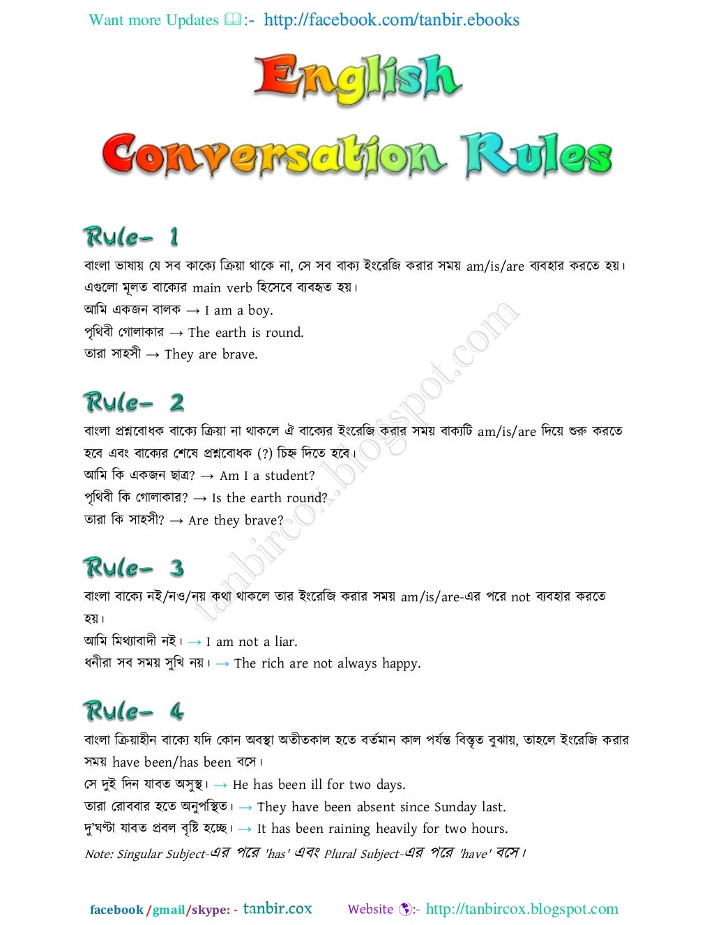 Basic Rules Of English Speaking billal hossain88 yahoo basic-rules-of-english-speaking-billal-hossain88-yahoo
