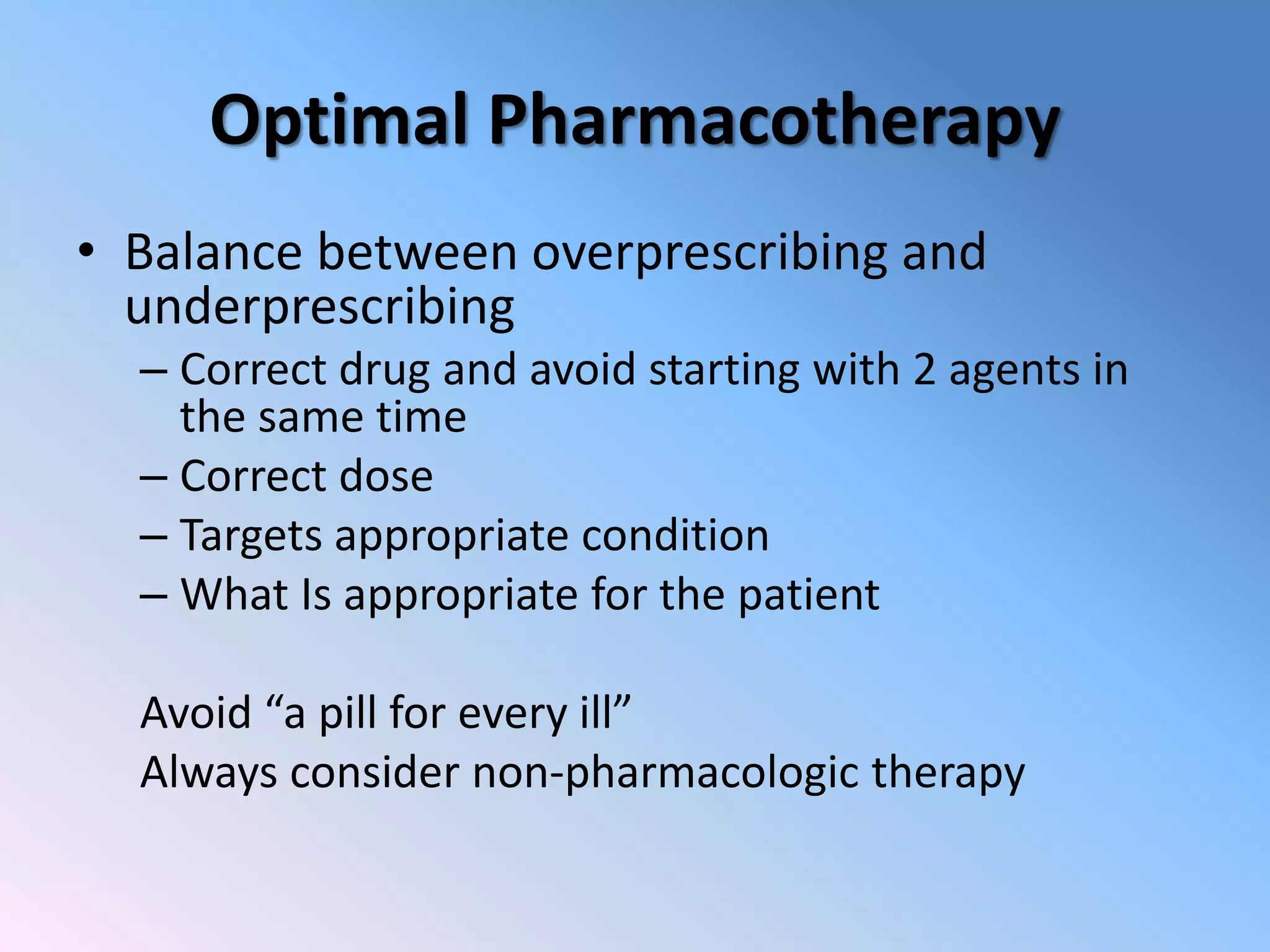 Basic rules of geriatric psychpharmacology | PPSX